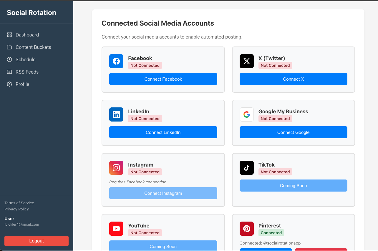 Social Rotation - Social Media Automation & Marketing Tool